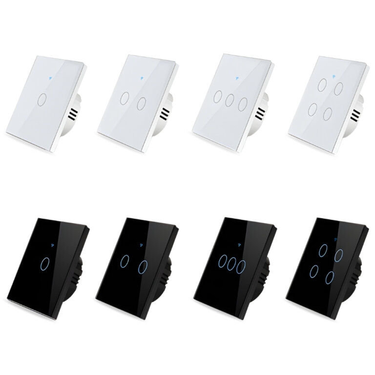 Smart WiFi lyskontakt med touch 2 zoner - gratis app-styring