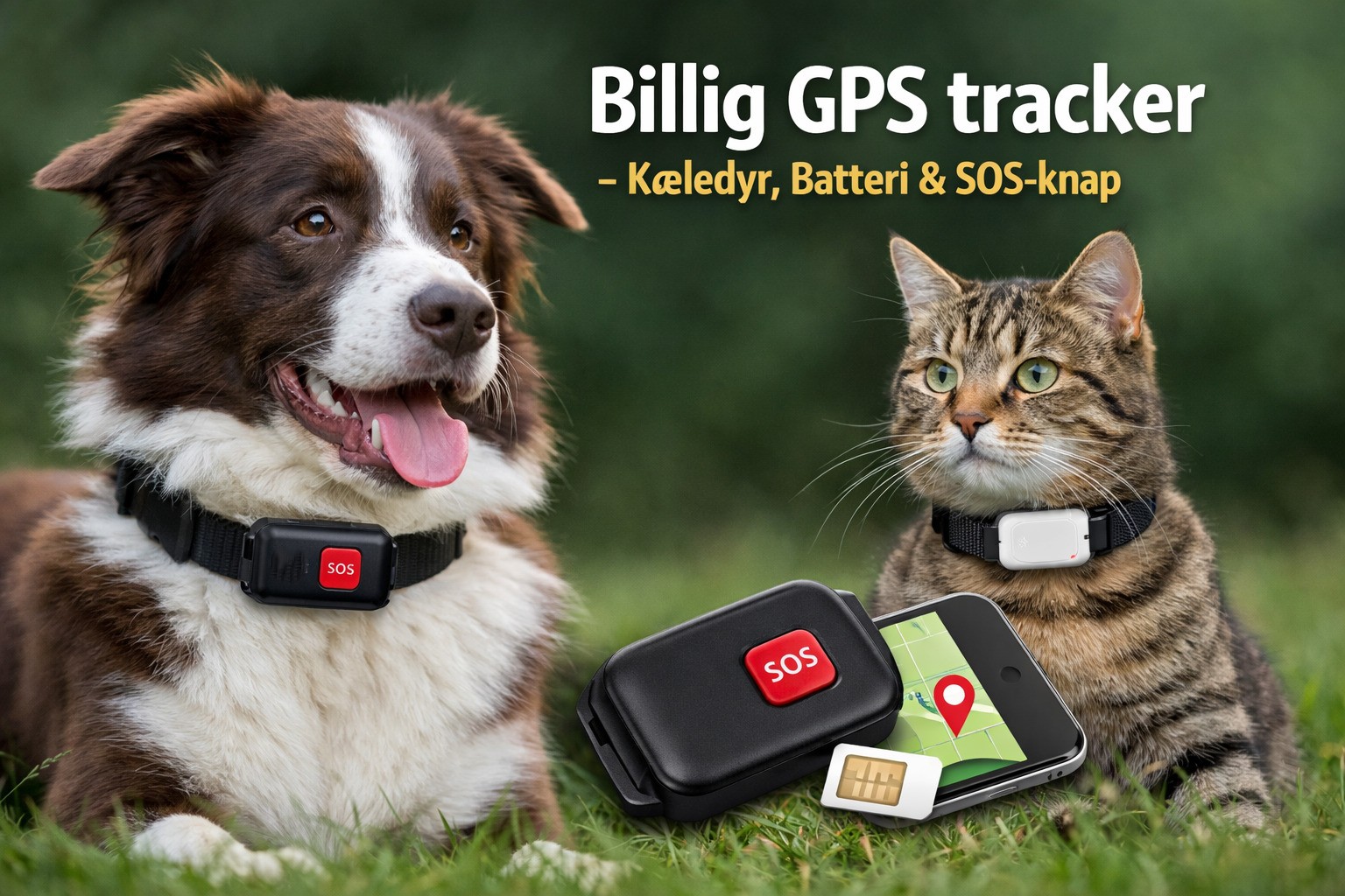 Billig GPS tracker til kæledyr - få besked før dyret er væk